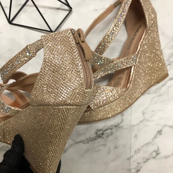 Nordstrom | Shoes | Gold Diamonds Sparkles Womens Wedge Dress Heels ...